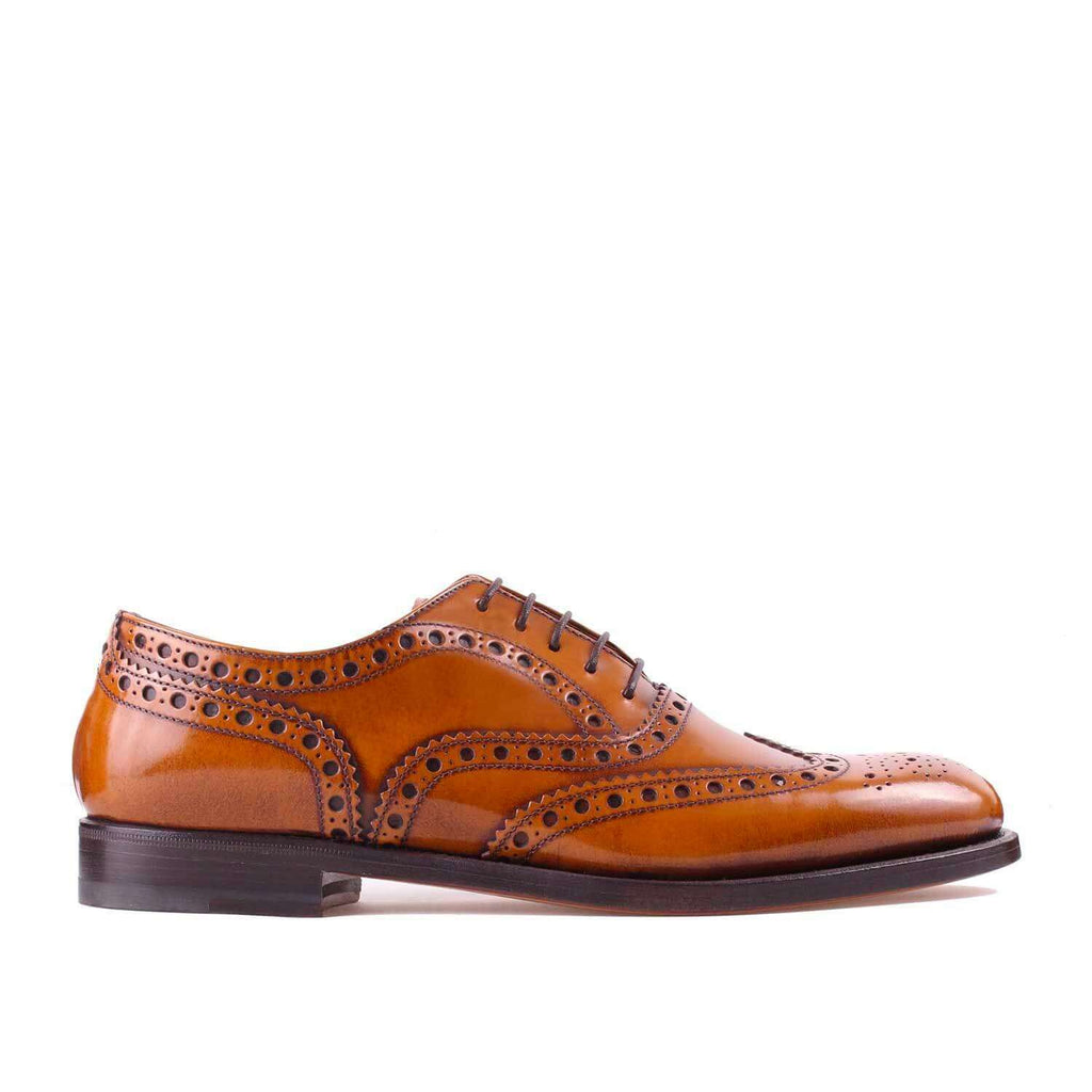 Scarpa stringata da donna Sloane in pelle marrone | Il Gergo